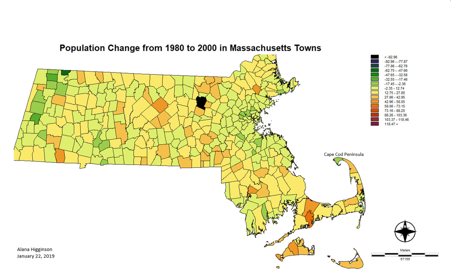 3.d.) Massachusetts Population Change Map – GEOG 355